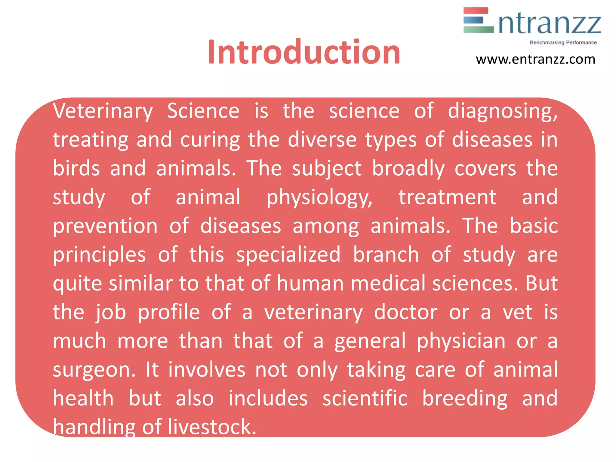 Careers in veterinary science | PPTX