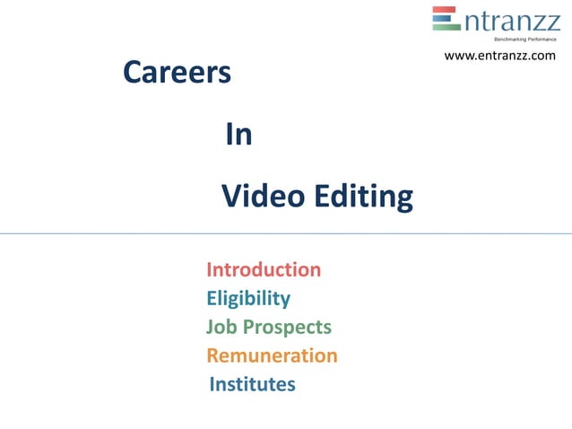 Careers in video editing | PPT