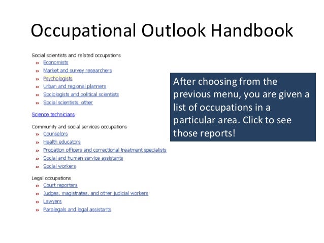 Occupational Outlook Handbook