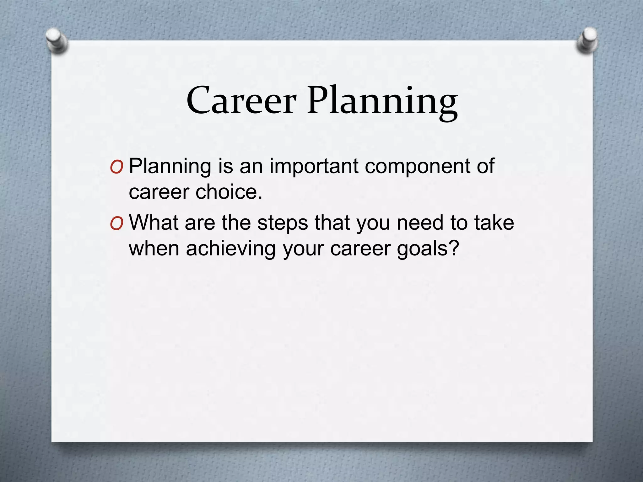 Careers and career choices | PPTX