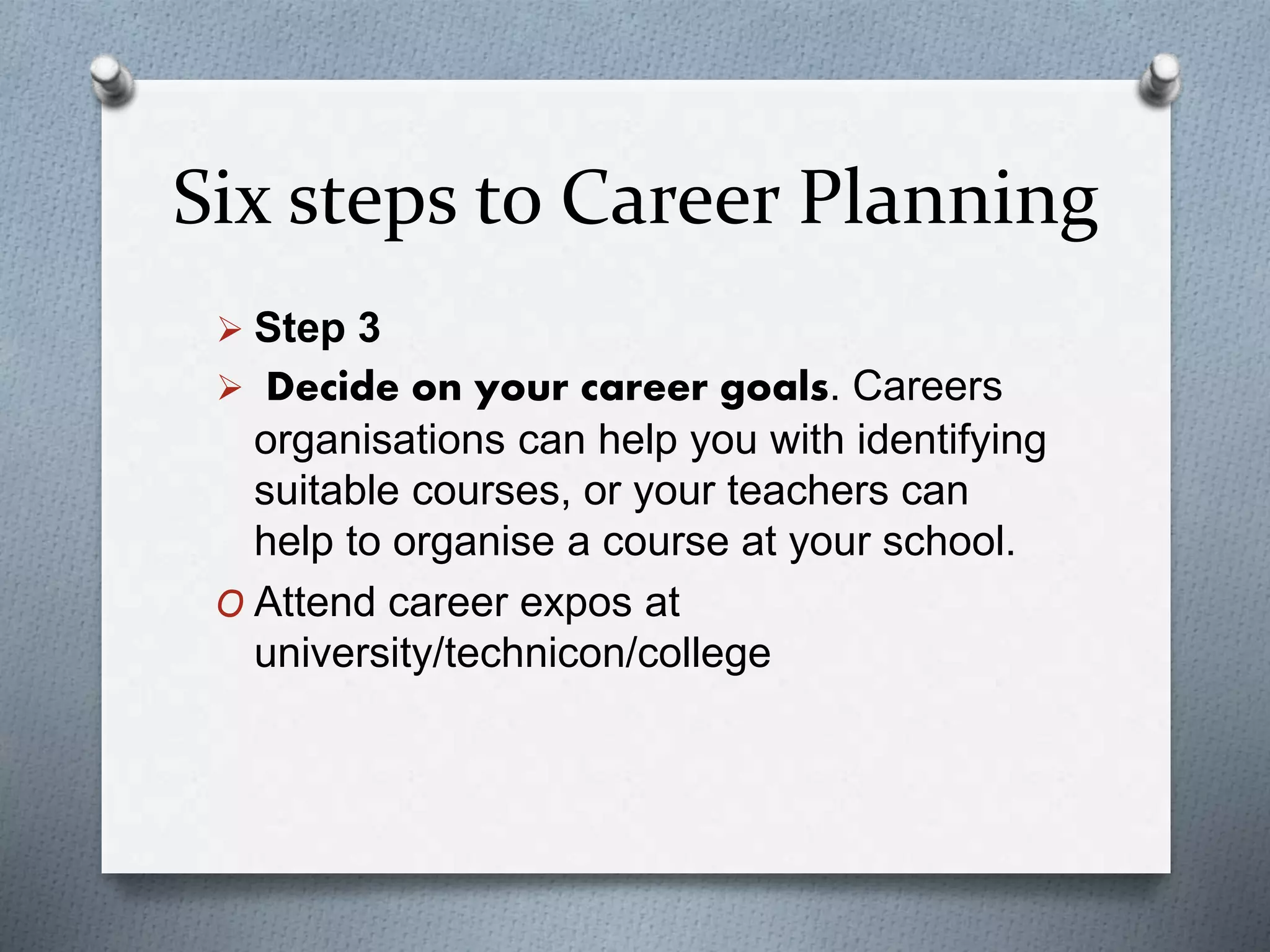 Careers and career choices | PPTX