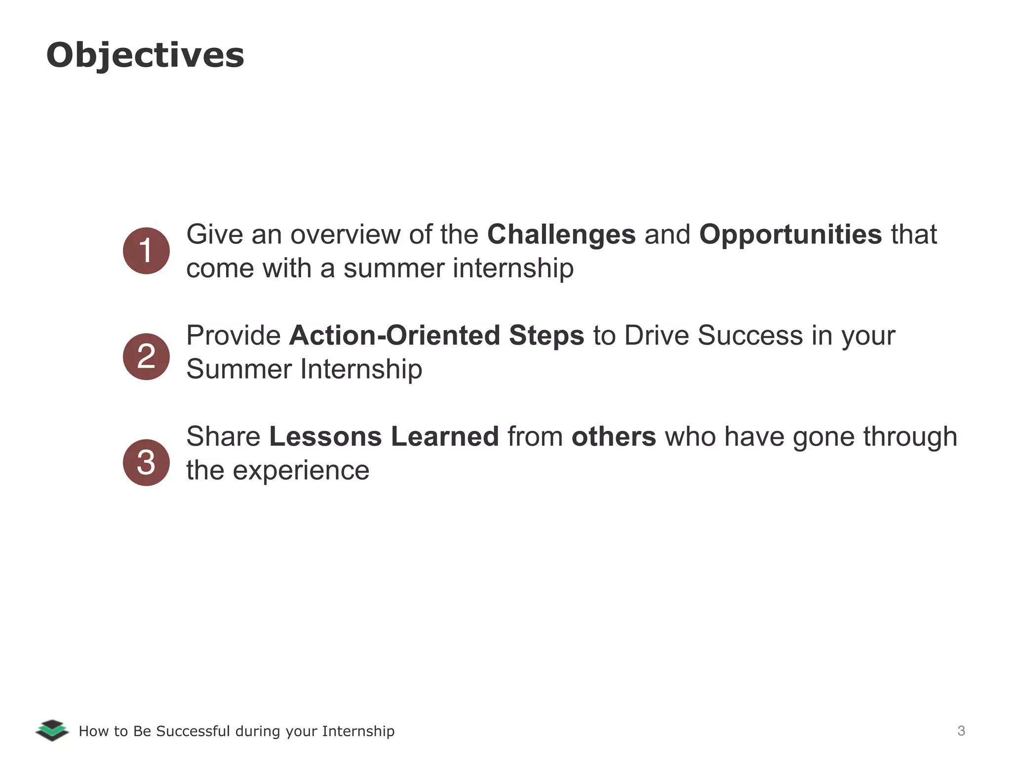 CareerSchooled Presents: How To Be Successful During Your Internship | PDF