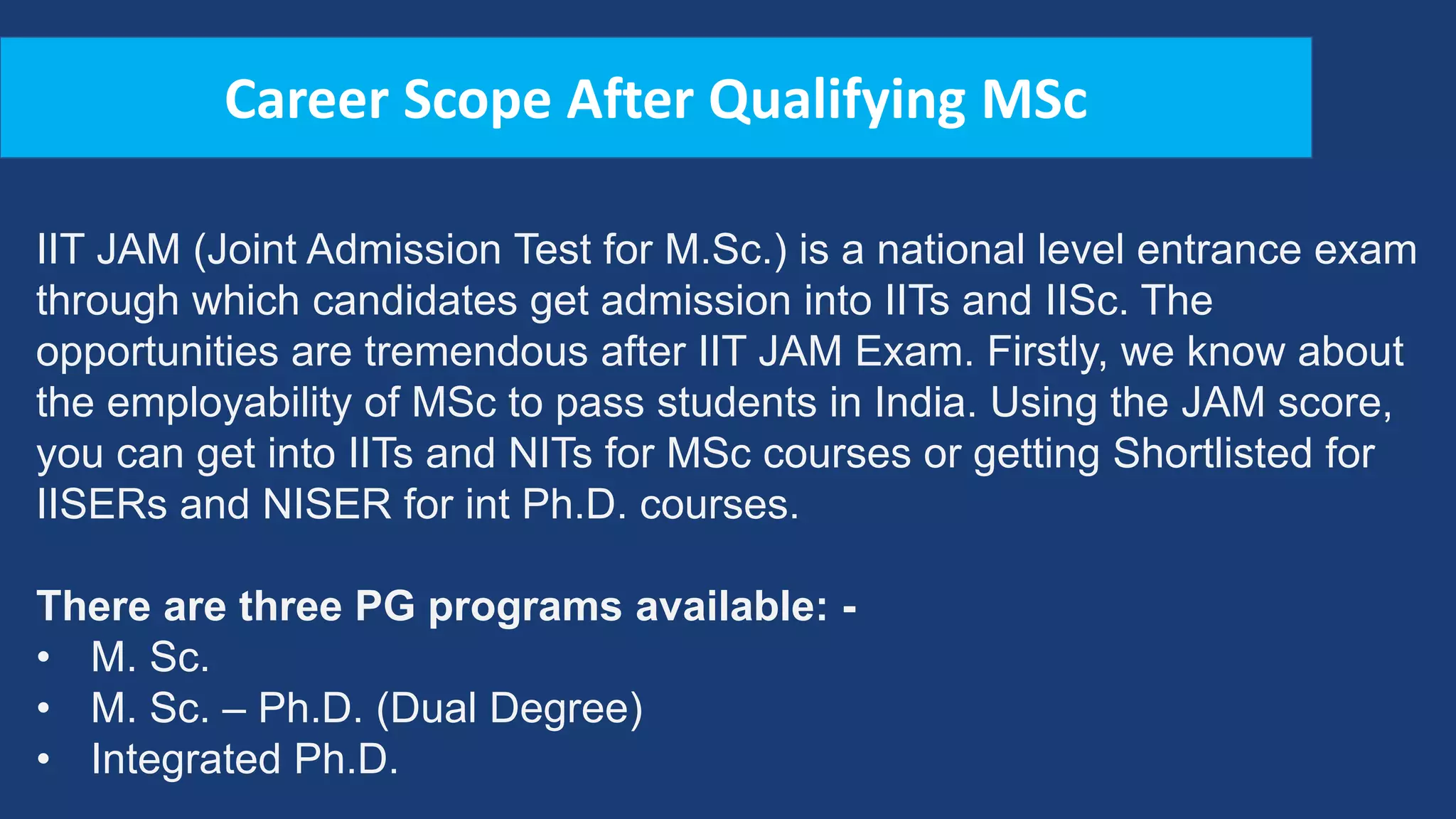 Career Scope After Qualifying MSc. | PPTX