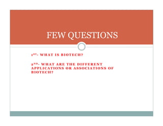 Career scope in biotech | PDF