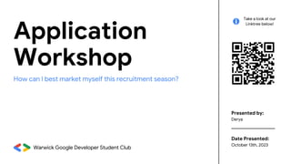 Application Workshop | PPT
