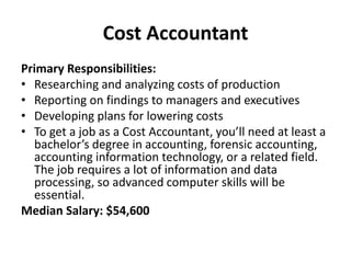 Careers in accounting | PPTX