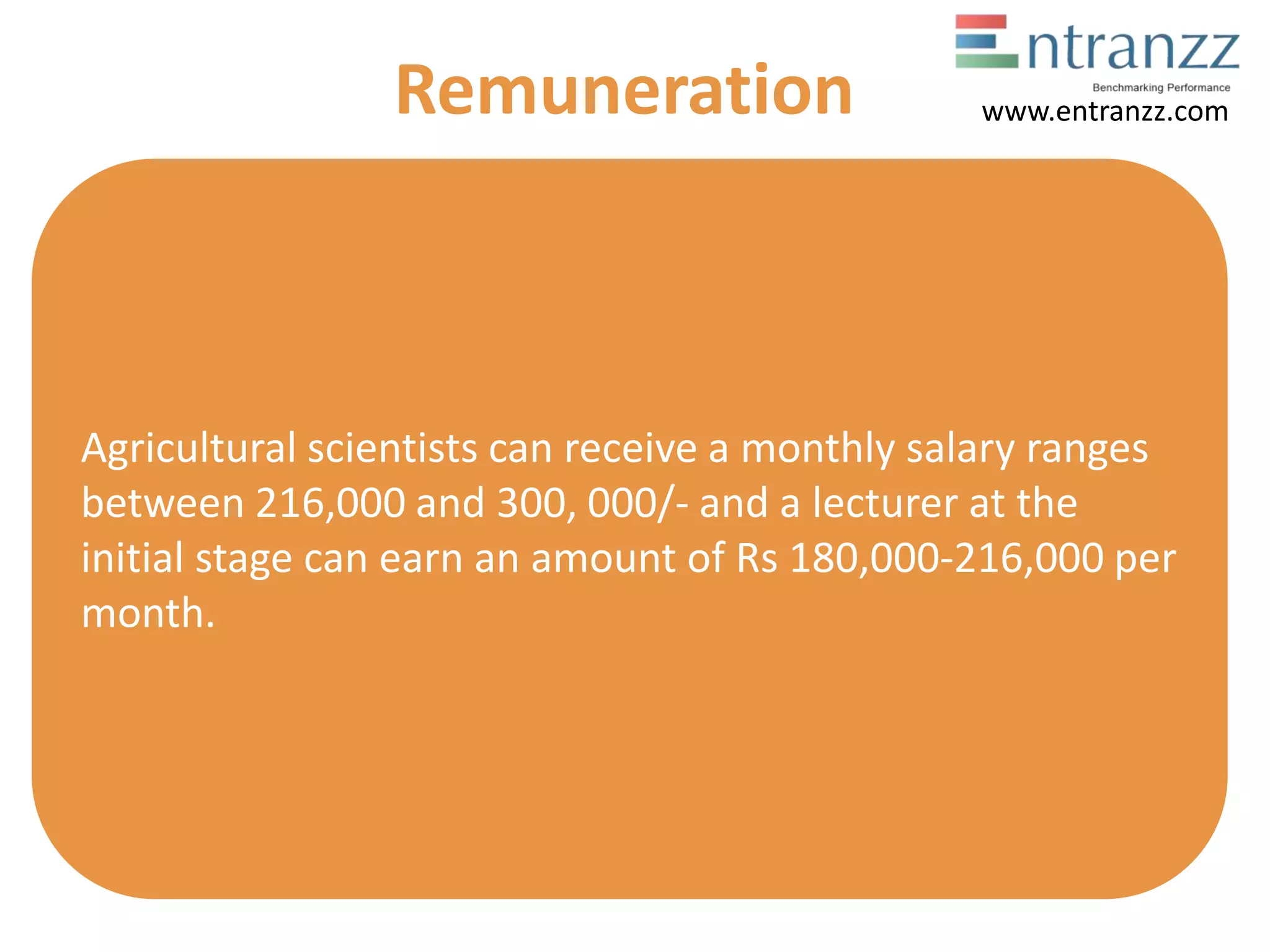 Careers in agricultural science | PPTX