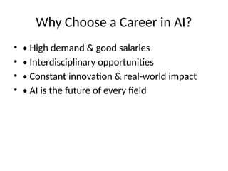 Careers prospects in Artificial Intelligence | PPTX