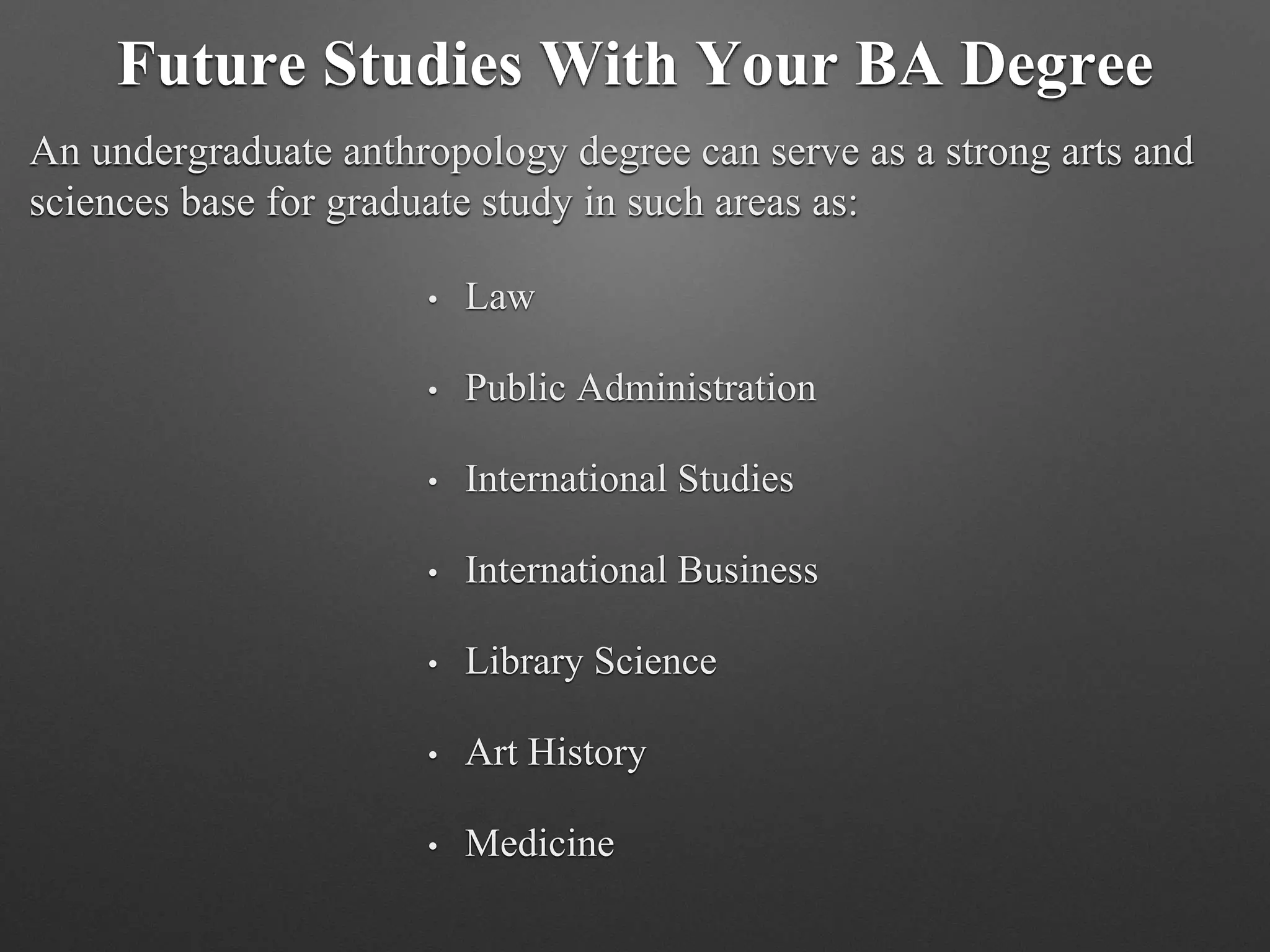 Careers in Anthropology | PPT