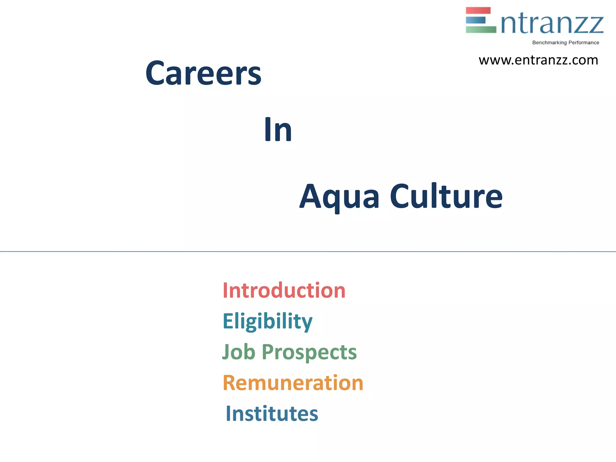Careers in aqua culture | PDF