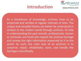 Careers in archival science | PDF | Careers