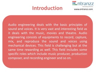 Careers in audio sound engineering | PDF