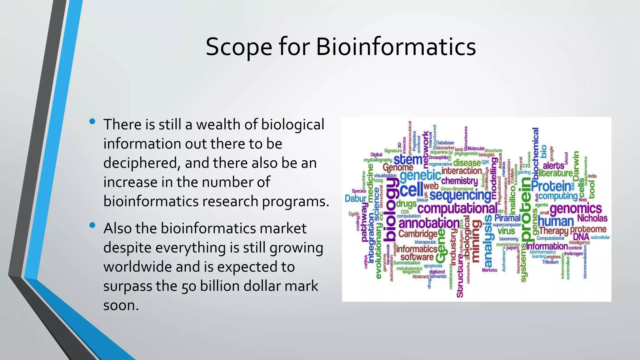 Careers in bioinformatics, Scope, Skills and Jobs | PPTX