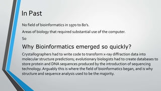 Careers in bioinformatics, Scope, Skills and Jobs | PPTX