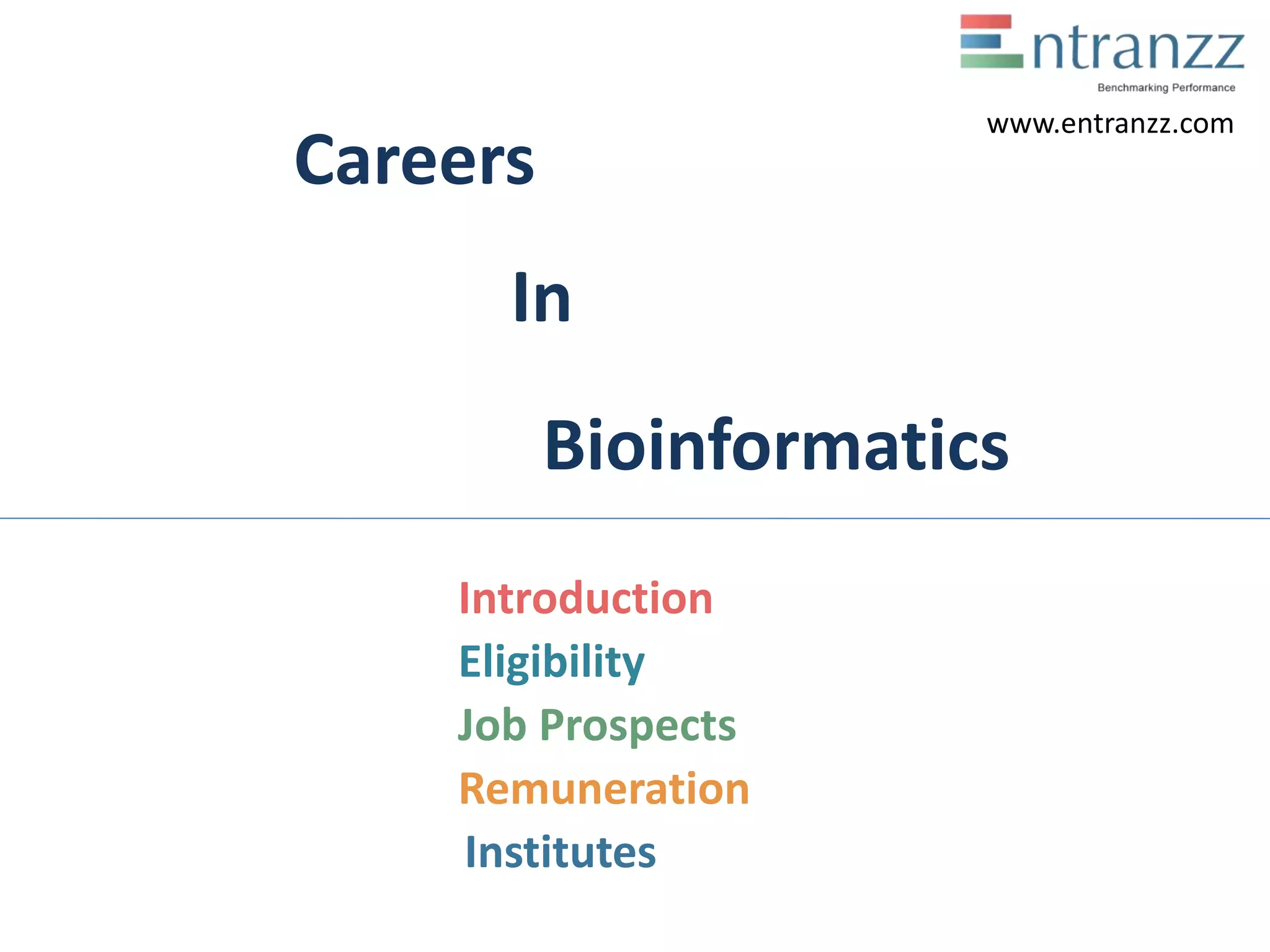 Careers in bioinformatics | PPTX