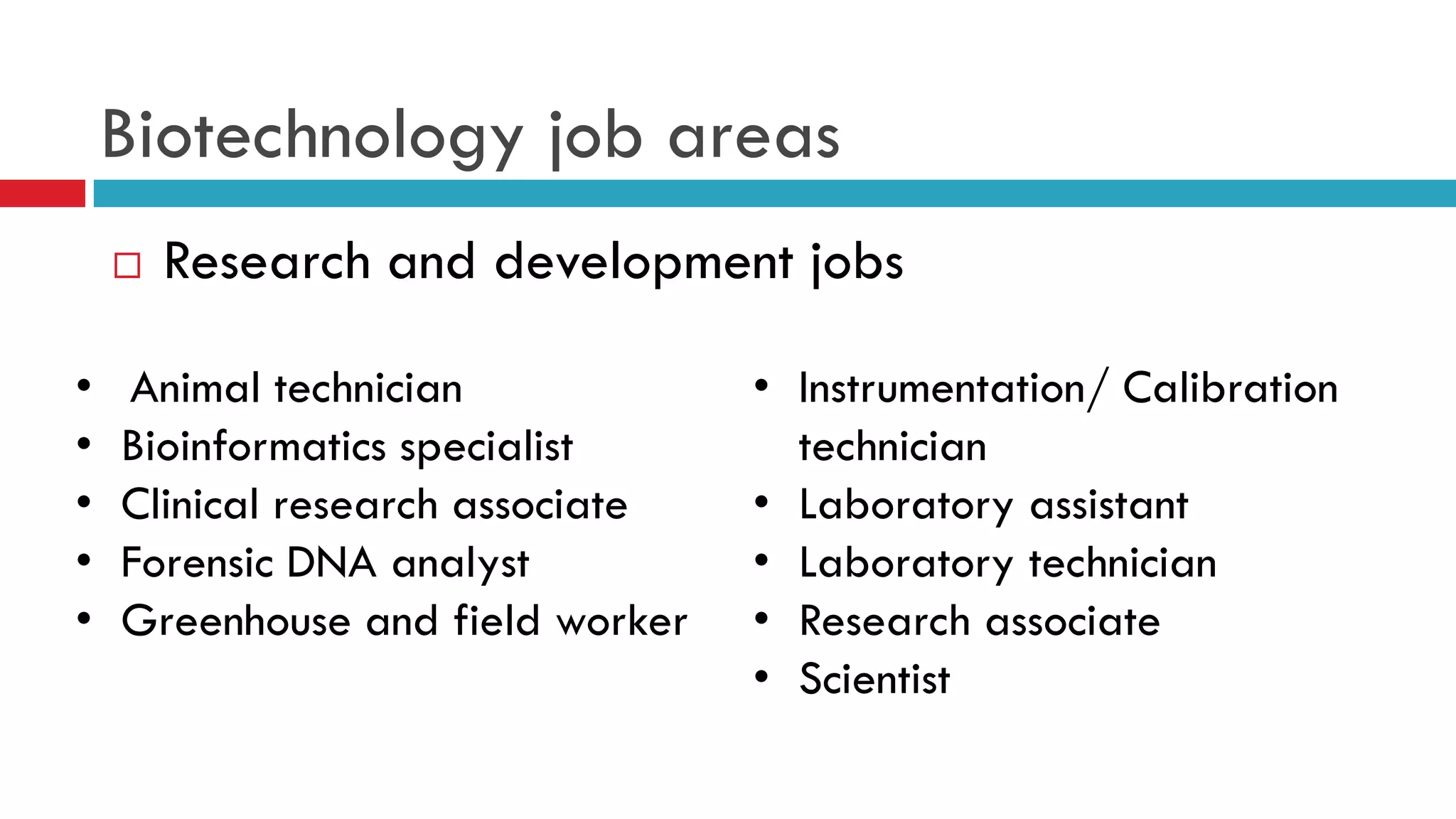 Careers in biotechnology | PDF