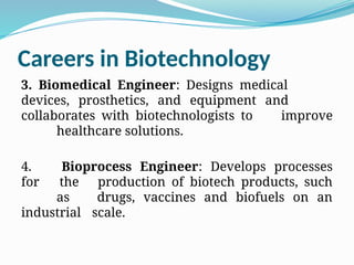 Careers in Biotechnology - Dr.M.Jothimuniyandi | PPT