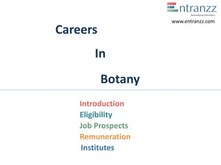 Careers in botany | PPT