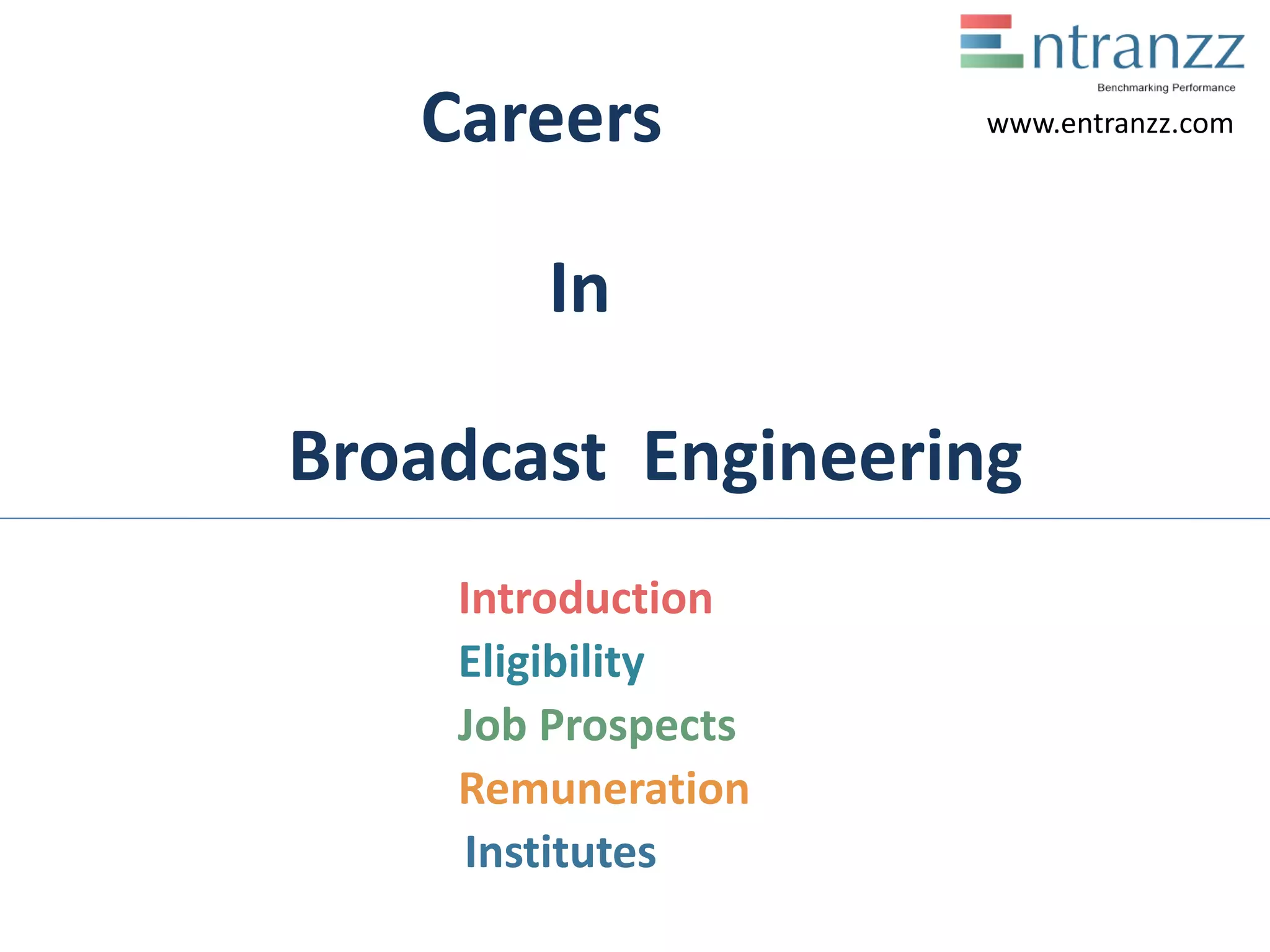 Careers in broadcast engineering | PDF