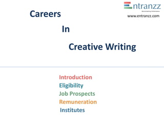 Careers in creative writing | PPT