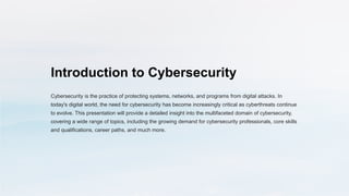 Exploring Careers in Cybersecurity Field | PPTX