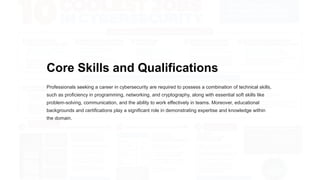 Exploring Careers in Cybersecurity Field | PPTX