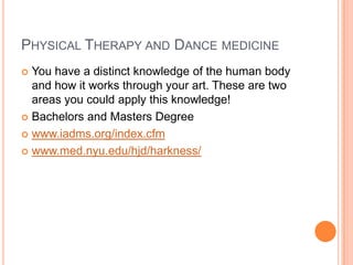 Careers in dance lesson | PPTX