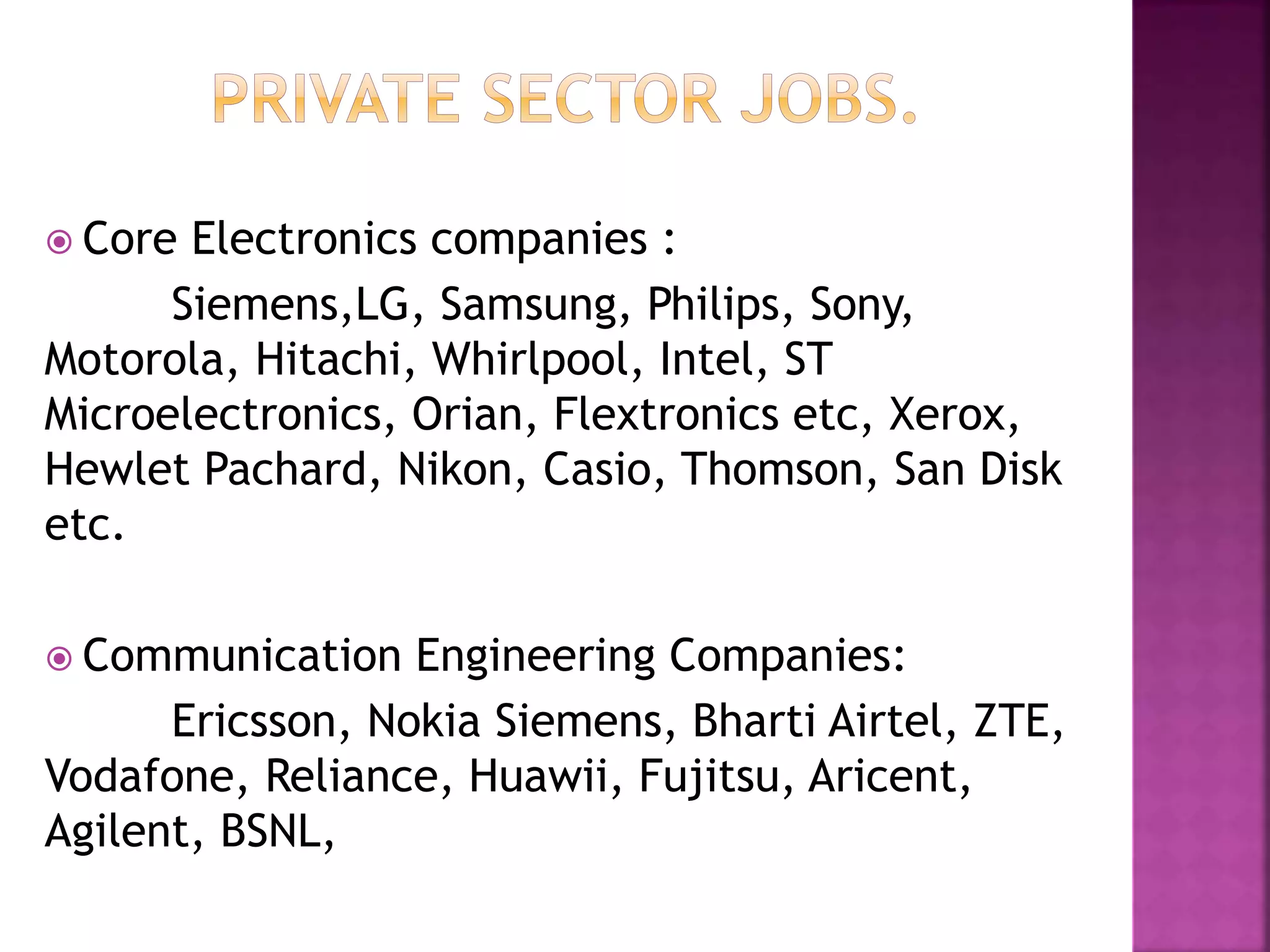 Lumen Electronics ECE Careers & Employability. | PPTX