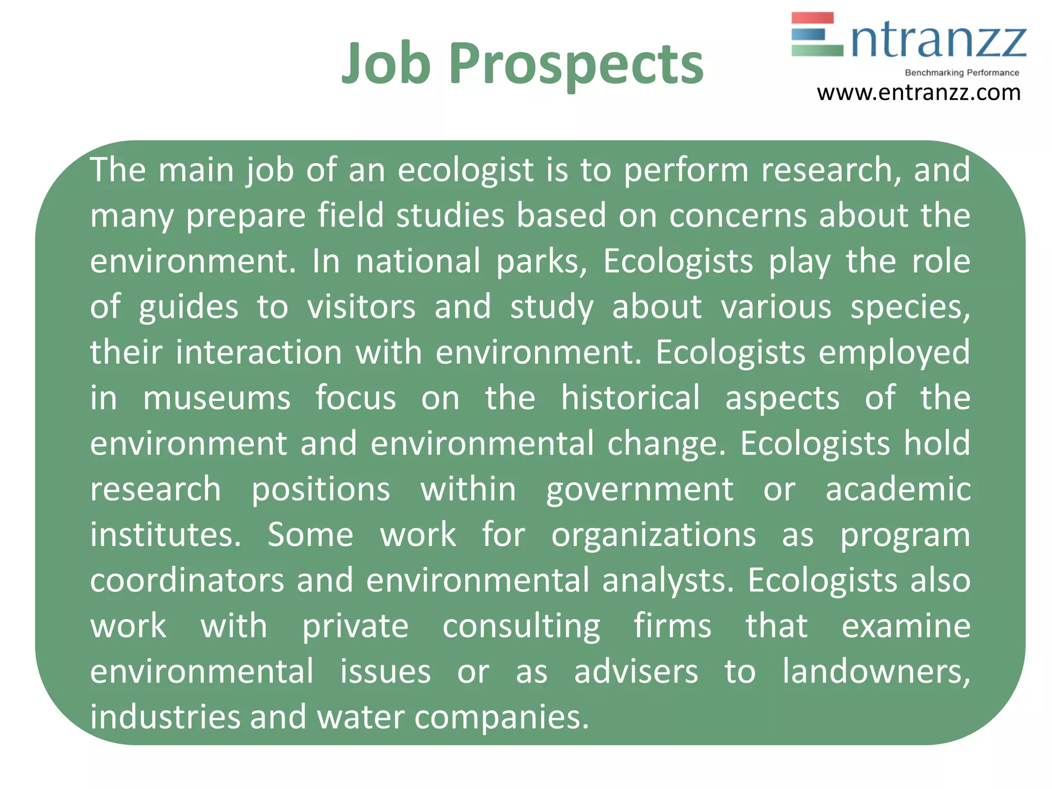 Careers in ecology | PPT