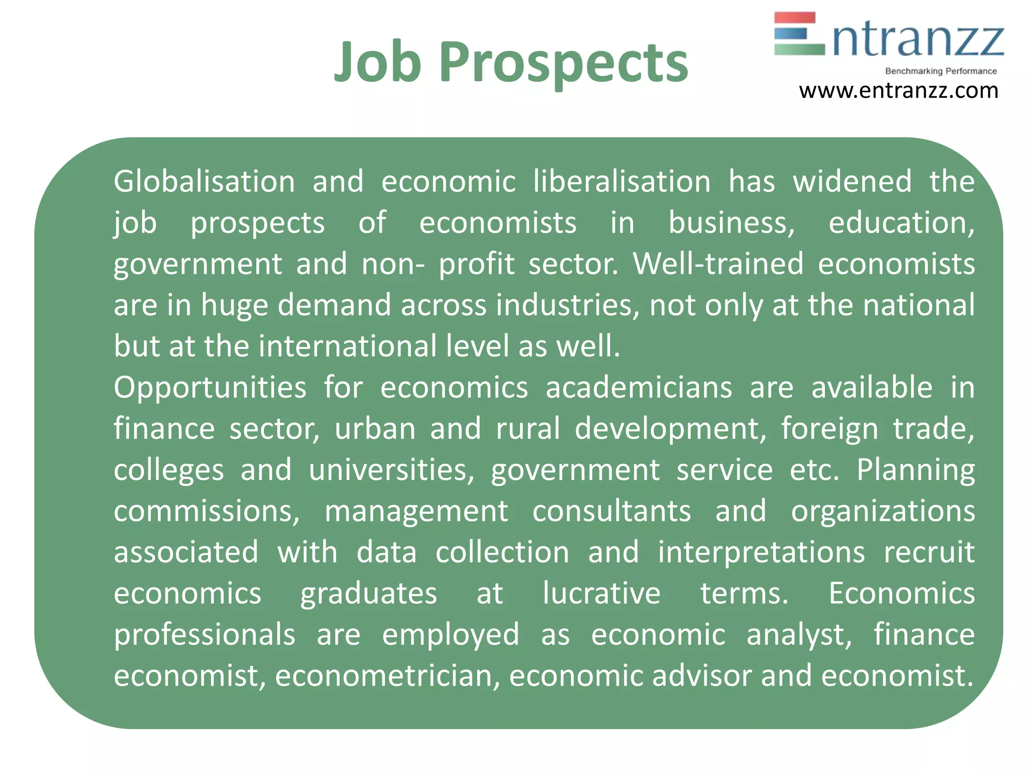 Careers in economics | PPTX