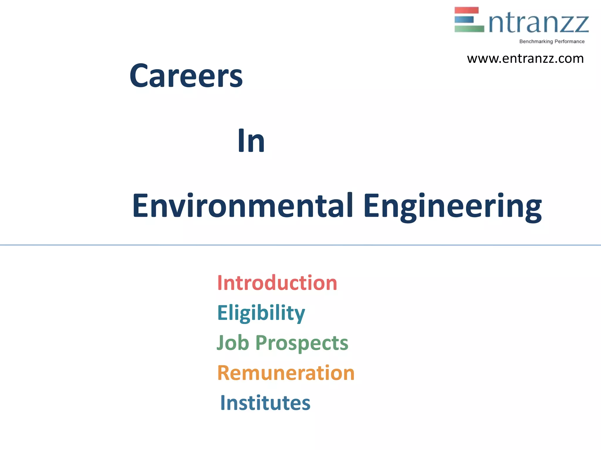 Careers in environmental engineering | PPTX
