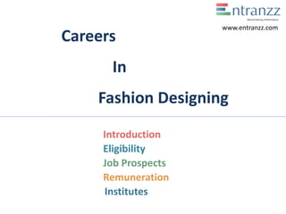 Careers in fashion designing | PPT