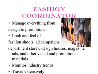 Careers in Fashion Industry | PDF