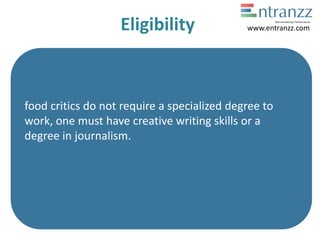 Careers in food critic | PPT