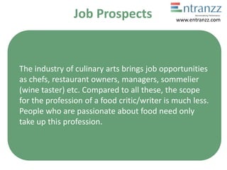 Careers in food critic | PPT