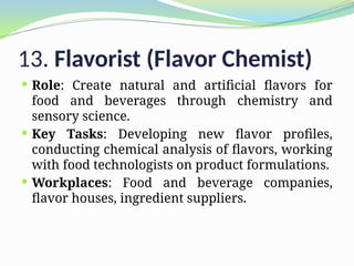 Careers in Food science / Food Technology- Dr.M.Jothimuniyandi | PPTX