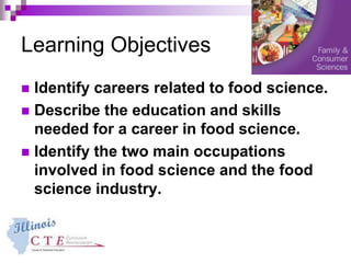 Careersin foodscienceppt | PPTX | Food Industry | Industries