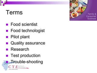 Careersin foodscienceppt | PPTX