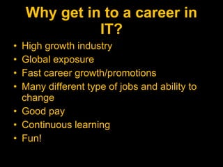 Careers in Information Technology | PPT