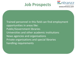 Careers in library science | PPT