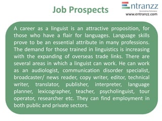 Careers in linguistics | PPT