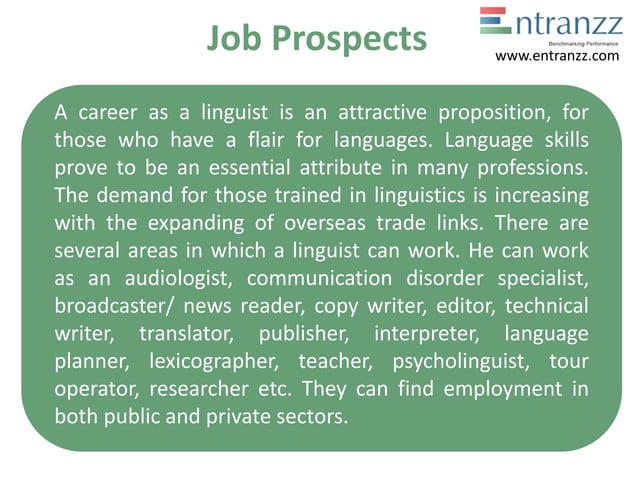Careers in linguistics | PPT