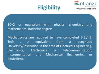 Careers in mechatronics engineering | PDF