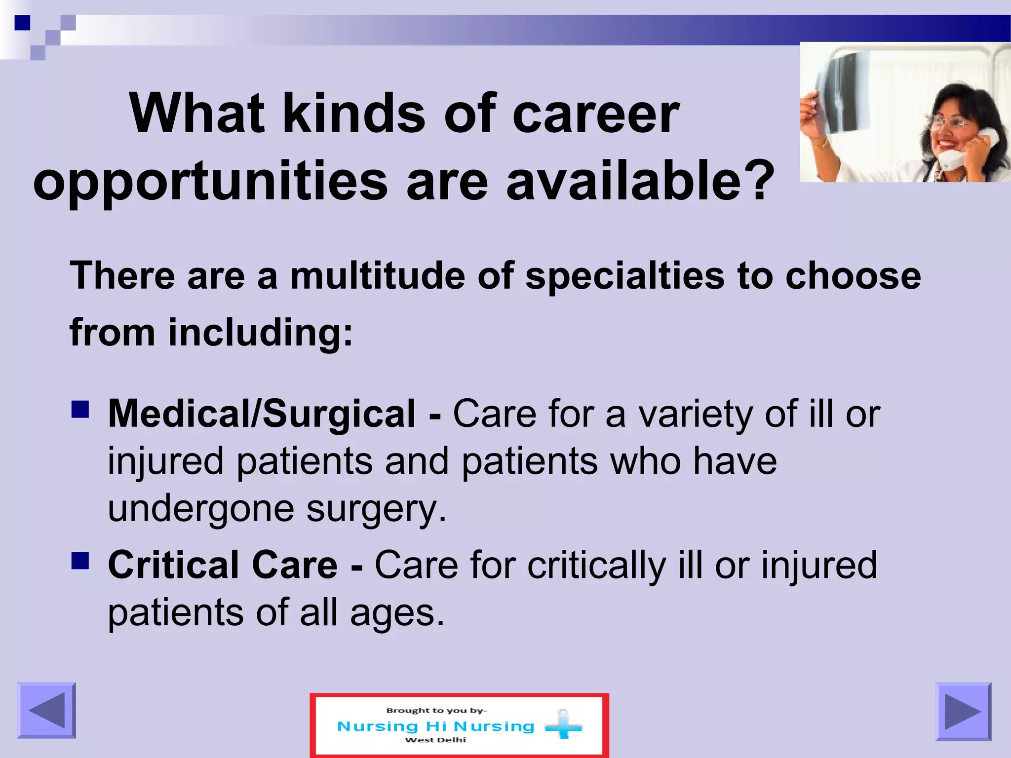 Careers in nursing | PPT