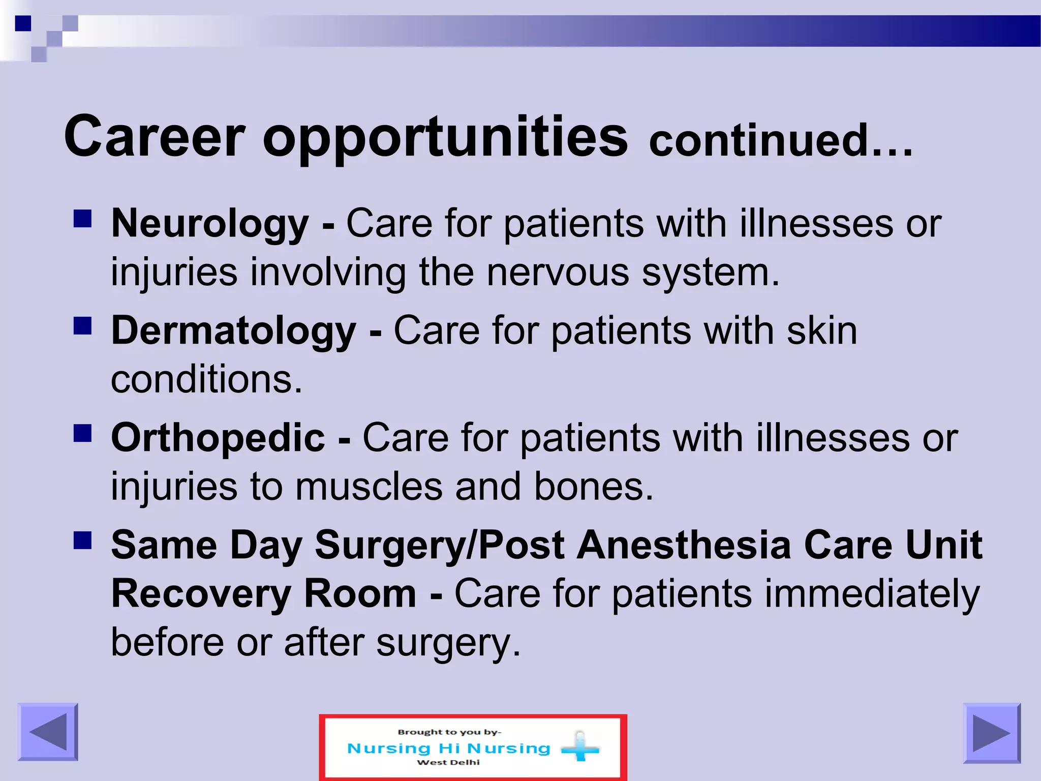 Careers in nursing | PPT
