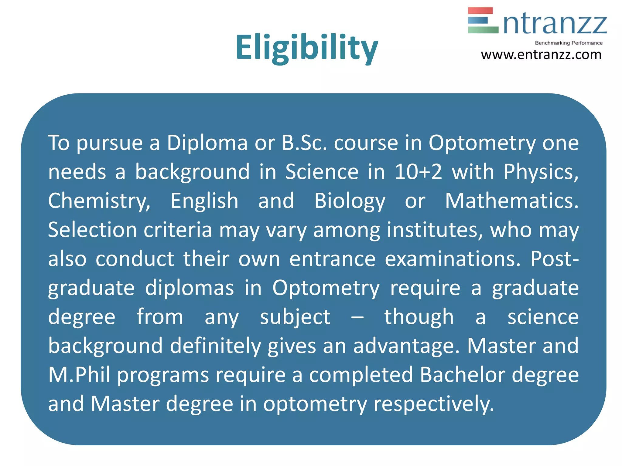 Careers in optometry | PDF