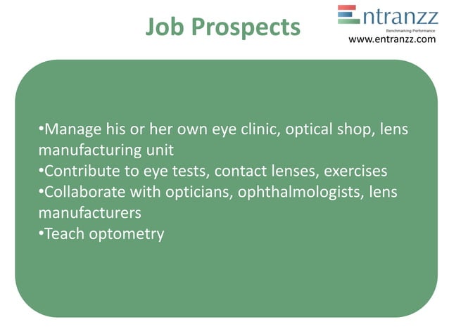 Careers in optometry | PPTX | Eye and Vision Conditions | Diseases and ...