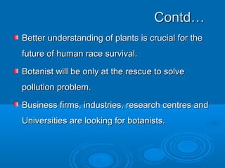 Careers in Plant sciences | PPT