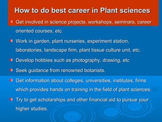 Careers in Plant sciences | PPT