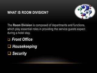Careers in Hotel's Room Division Department | PPT